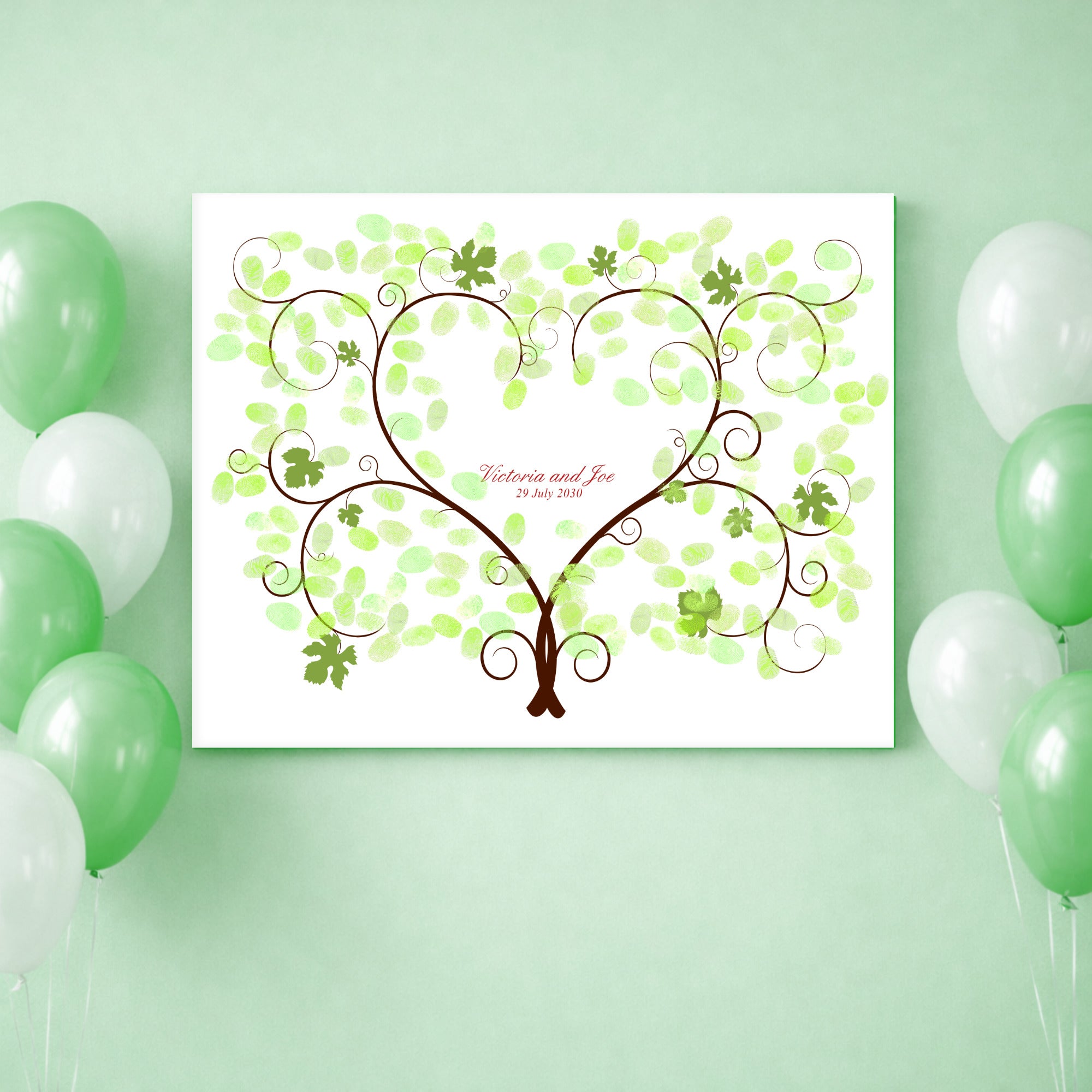 Grape Vine Fingerprint Guest Book Alternative Wedding Poster – creative ...