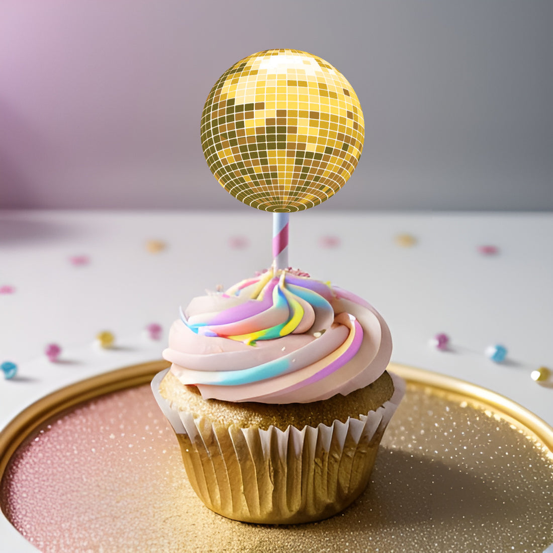Gold disco ball party circles - PRINTABLE FILE – creative monsoon