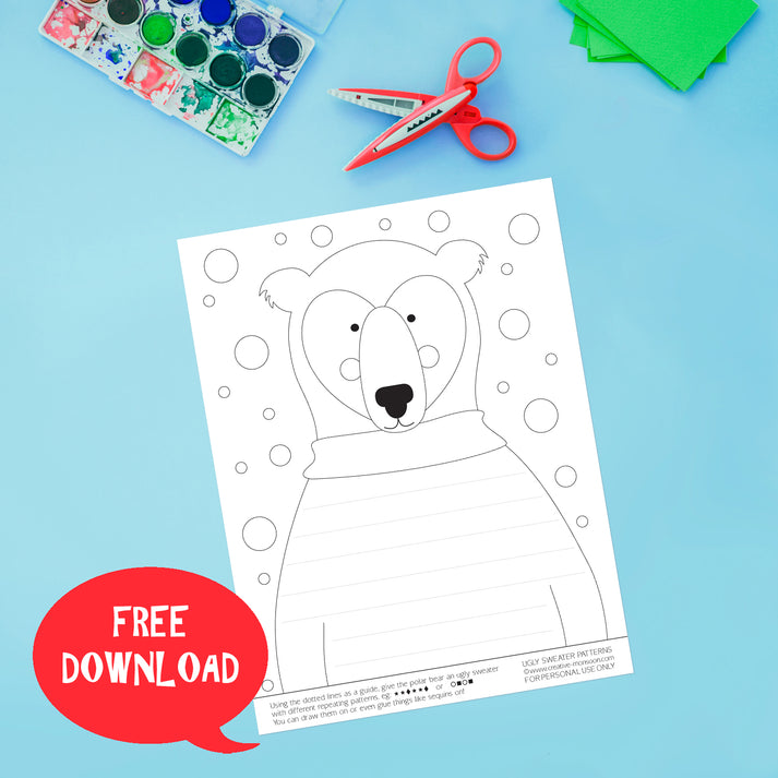 FREE ugly sweater pattern polar bear – creative monsoon