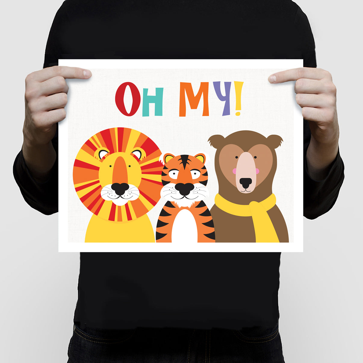 Lions and tigers and bears oh my print – creative monsoon