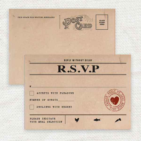 Vintage telegram wedding invitation - PRINTABLE FILE – creative monsoon